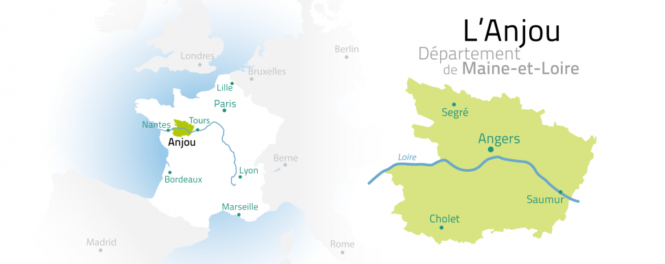 Où se trouve l'Anjou sur la carte de France ? | Anjou Tourisme
